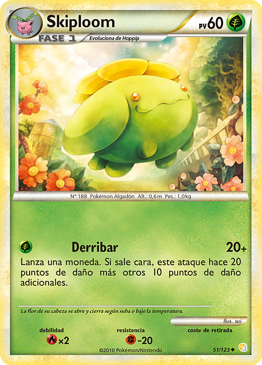 Skiploom (HeartGold & SoulSilver TCG) - WikiDex, la enciclopedia Pokémon