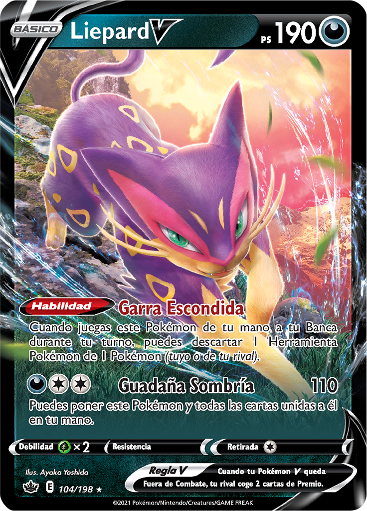 Liepard V (Reinado Escalofriante TCG) - WikiDex, la enciclopedia Pokémon