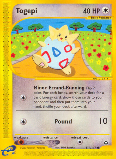 Togepi (Aquapolis TCG) - WikiDex, la enciclopedia Pokémon