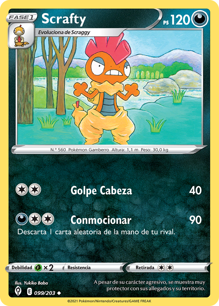 Scrafty (Cielos Evolutivos TCG) - WikiDex, la enciclopedia Pokémon