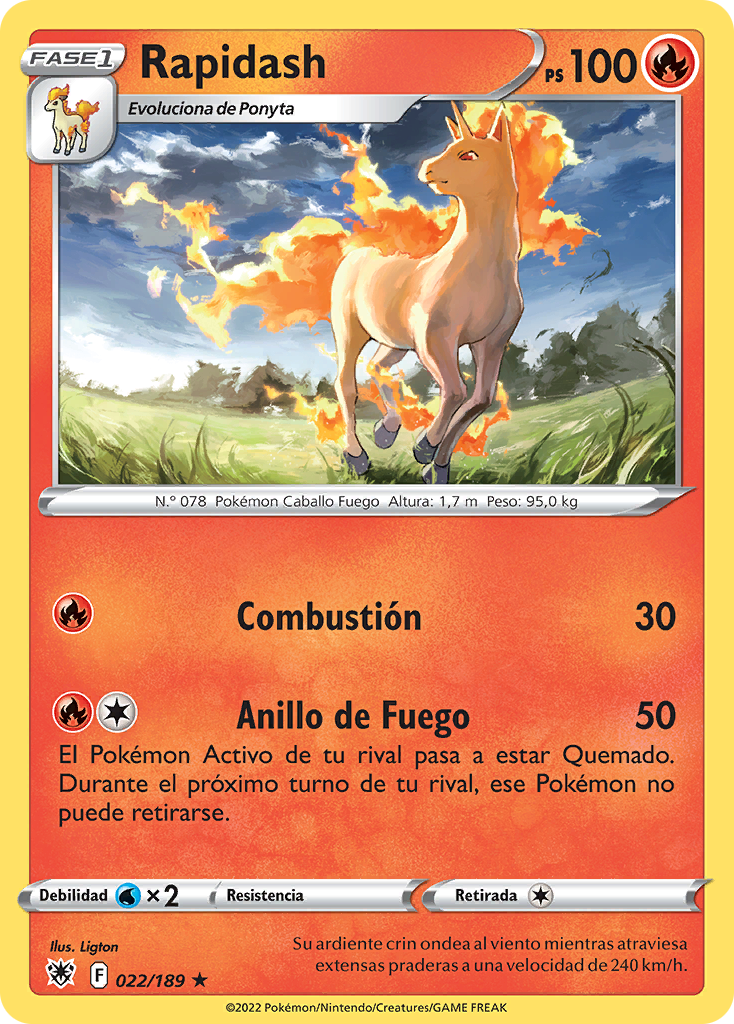 Rapidash (Resplandor Astral TCG) - WikiDex, la enciclopedia Pokémon