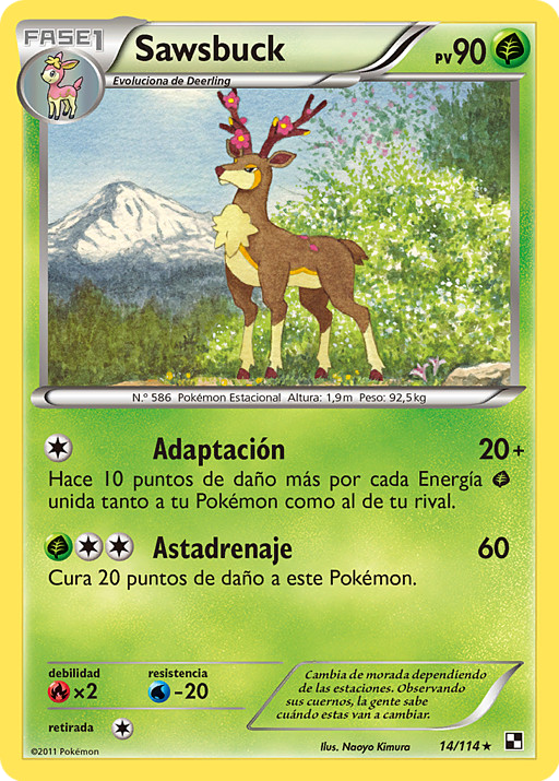 Sawsbuck (Negro y Blanco TCG) - WikiDex, la enciclopedia Pokémon