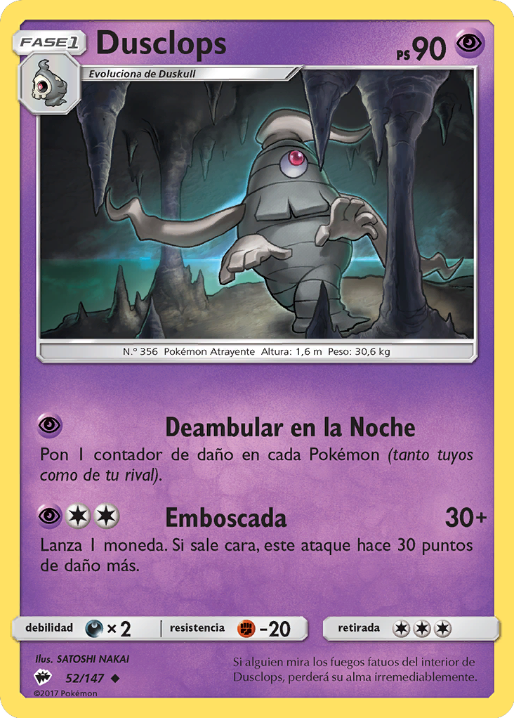 Dusclops (Sombras Ardientes TCG) - WikiDex, la enciclopedia Pokémon