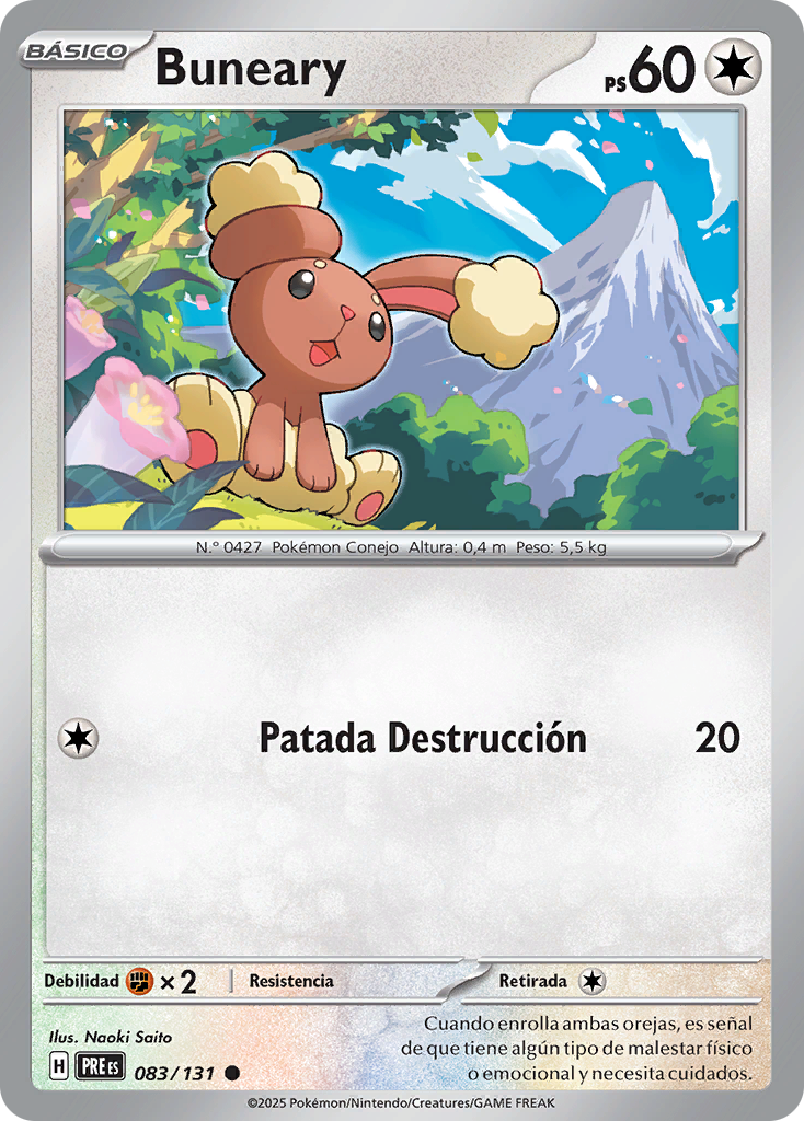 Buneary (Evoluciones Prismáticas TCG) - WikiDex, la enciclopedia Pokémon