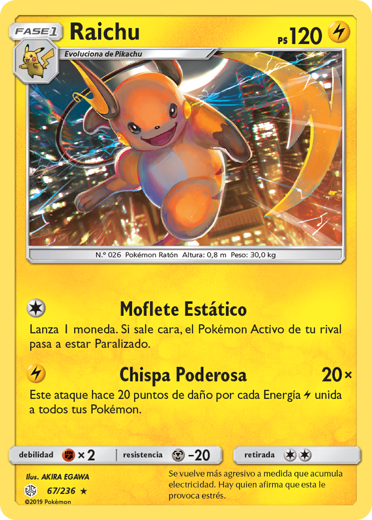 Raichu (Eclipse Cósmico TCG) - WikiDex, la enciclopedia Pokémon