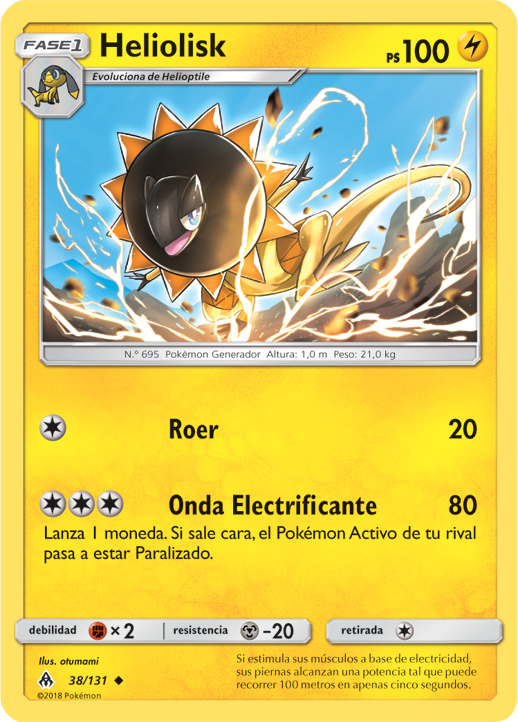Heliolisk (Luz Prohibida TCG) - WikiDex, la enciclopedia Pokémon