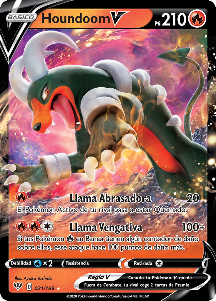 Houndoom V (Oscuridad Incandescente TCG) - WikiDex, la enciclopedia Pokémon