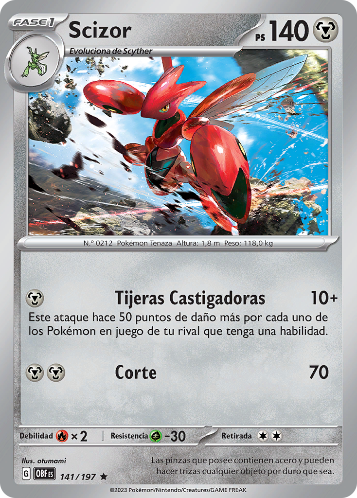 Scizor (Llamas Obsidianas TCG) - WikiDex, la enciclopedia Pokémon