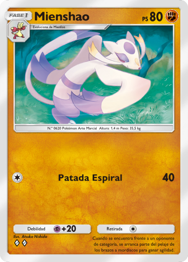 Mienshao (Genes Formidables TCG Pocket) - WikiDex, la enciclopedia Pokémon