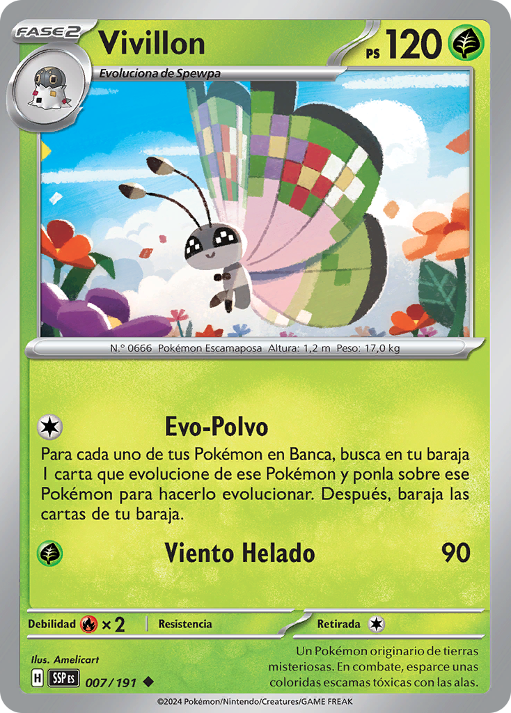 Vivillon (Chispas Fulgurantes TCG) - WikiDex, la enciclopedia Pokémon