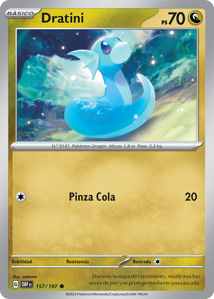 Dratini (Llamas Obsidianas TCG) - WikiDex, la enciclopedia Pokémon