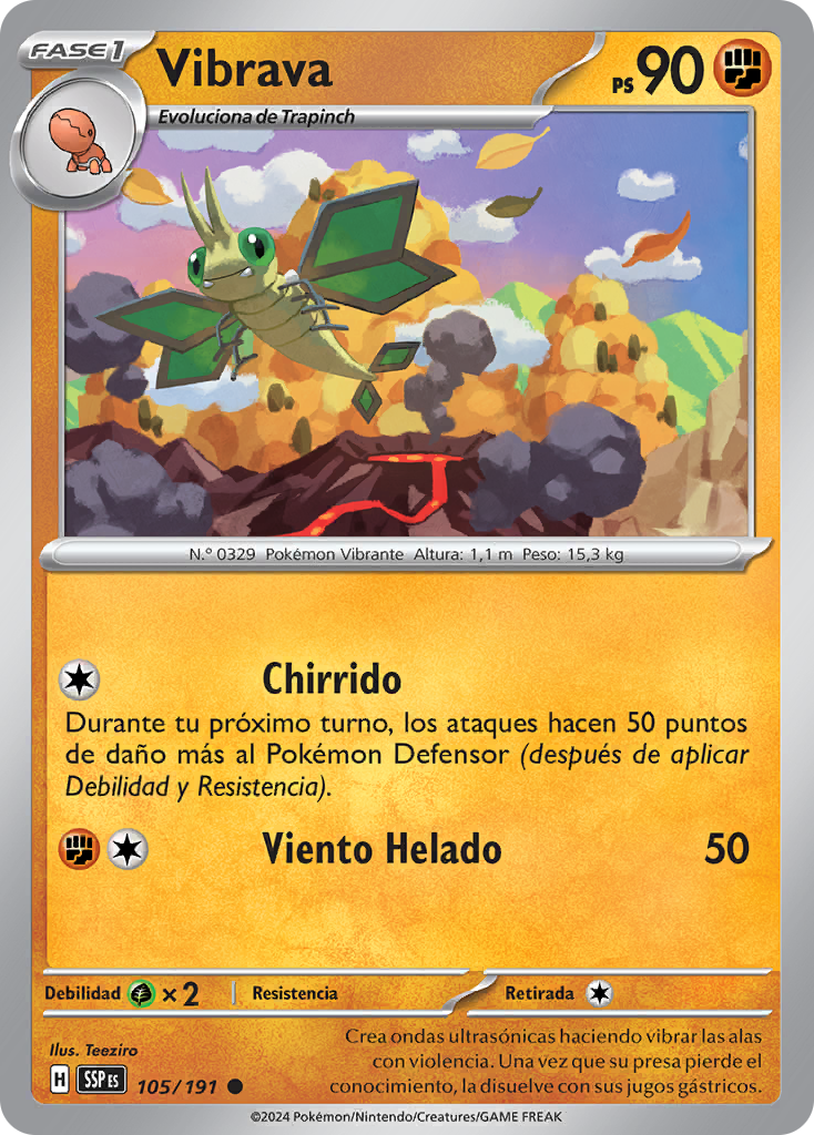 Vibrava (Chispas Fulgurantes TCG) - WikiDex, la enciclopedia Pokémon