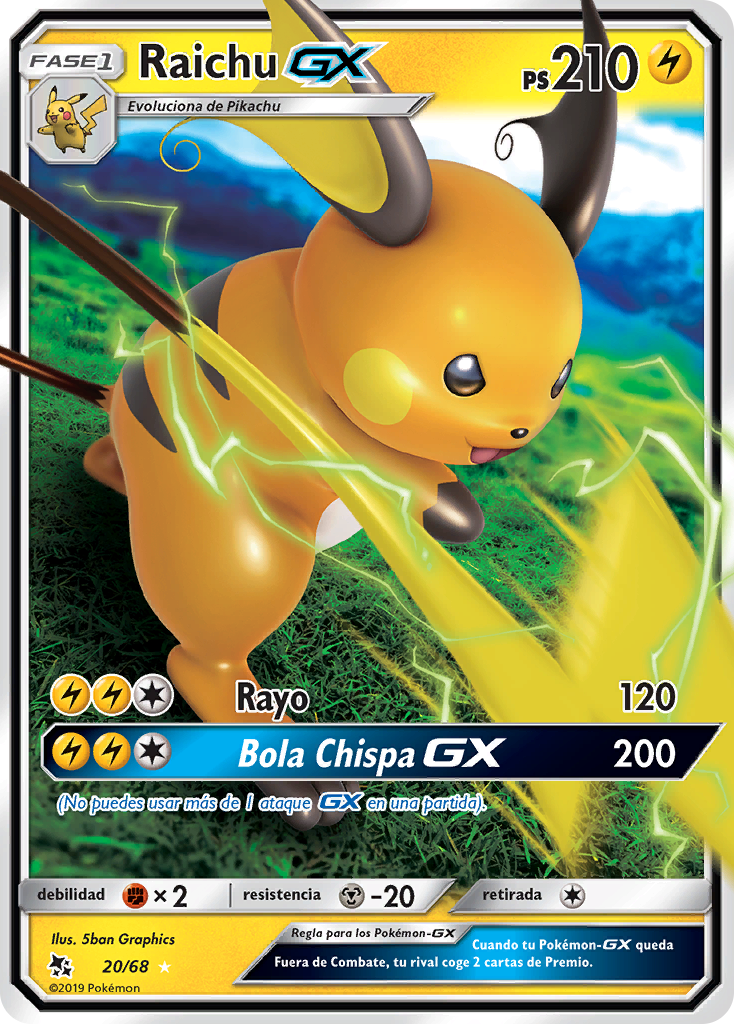 Raichu-GX (Destinos Ocultos TCG) - WikiDex, la enciclopedia Pokémon