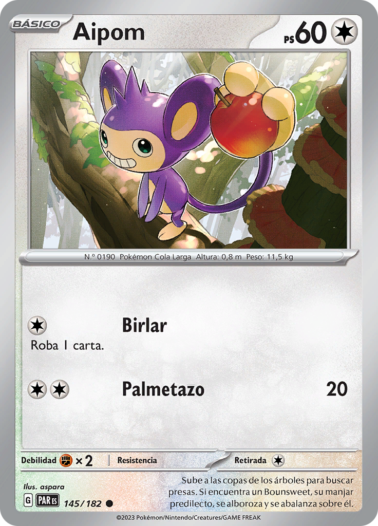 Aipom (Brecha Paradójica TCG) - WikiDex, la enciclopedia Pokémon