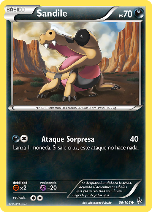 Sandile (Destellos de Fuego TCG) - WikiDex, la enciclopedia Pokémon