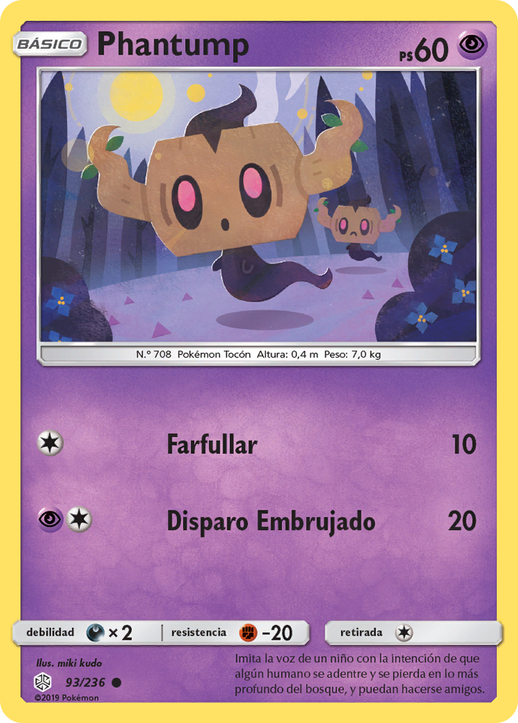 Phantump (Eclipse Cósmico TCG) - WikiDex, la enciclopedia Pokémon