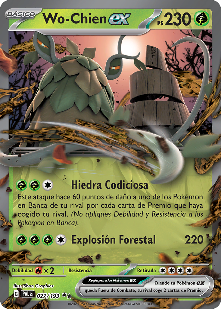 Wo-Chien ex (Evoluciones en Paldea TCG) - WikiDex, la enciclopedia Pokémon
