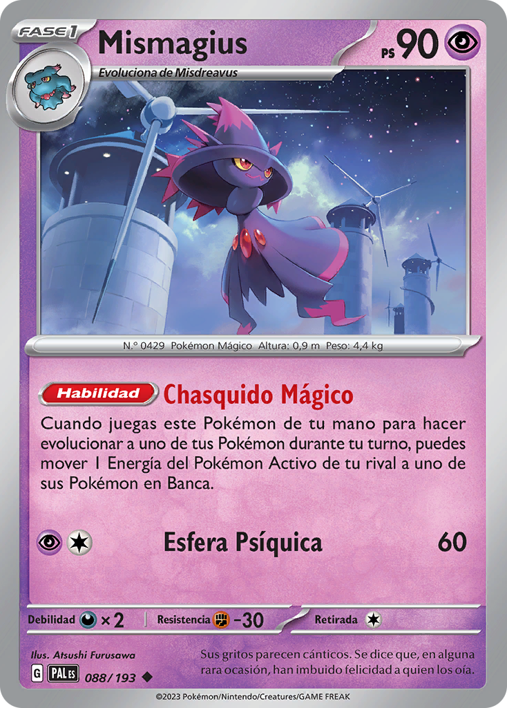 Mismagius (Evoluciones en Paldea TCG) - WikiDex, la enciclopedia Pokémon