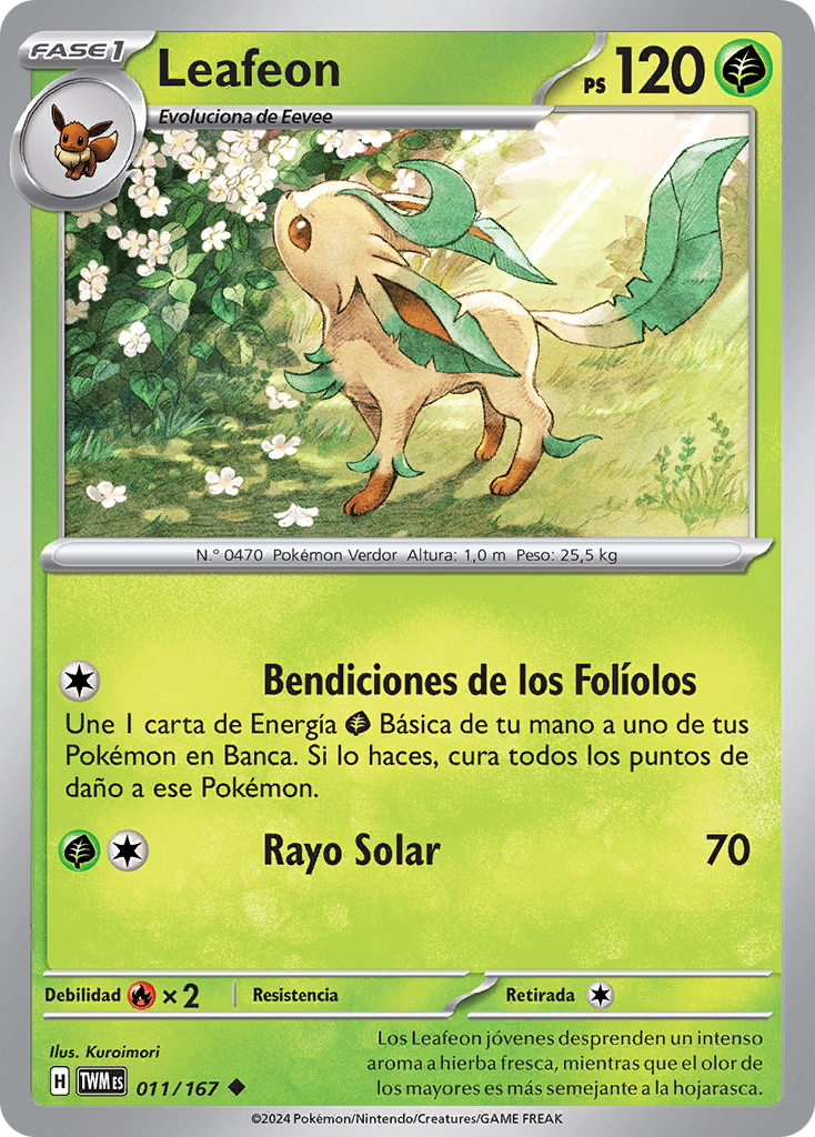 Leafeon (Mascarada Crepuscular TCG) - WikiDex, la enciclopedia Pokémon
