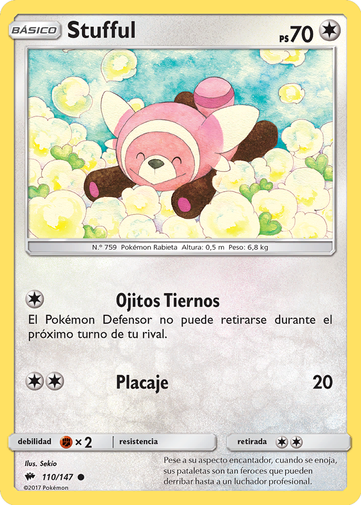 Stufful (Sombras Ardientes TCG) - WikiDex, la enciclopedia Pokémon