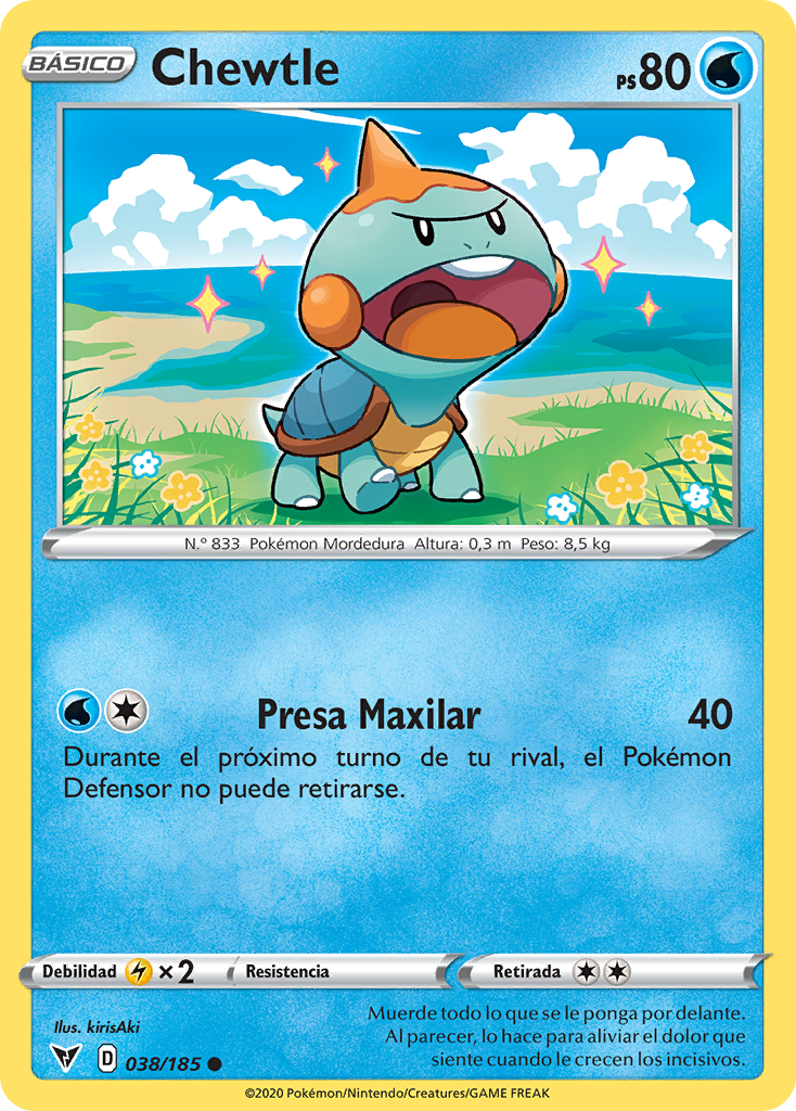 Chewtle (Voltaje Vívido TCG) - WikiDex, la enciclopedia Pokémon