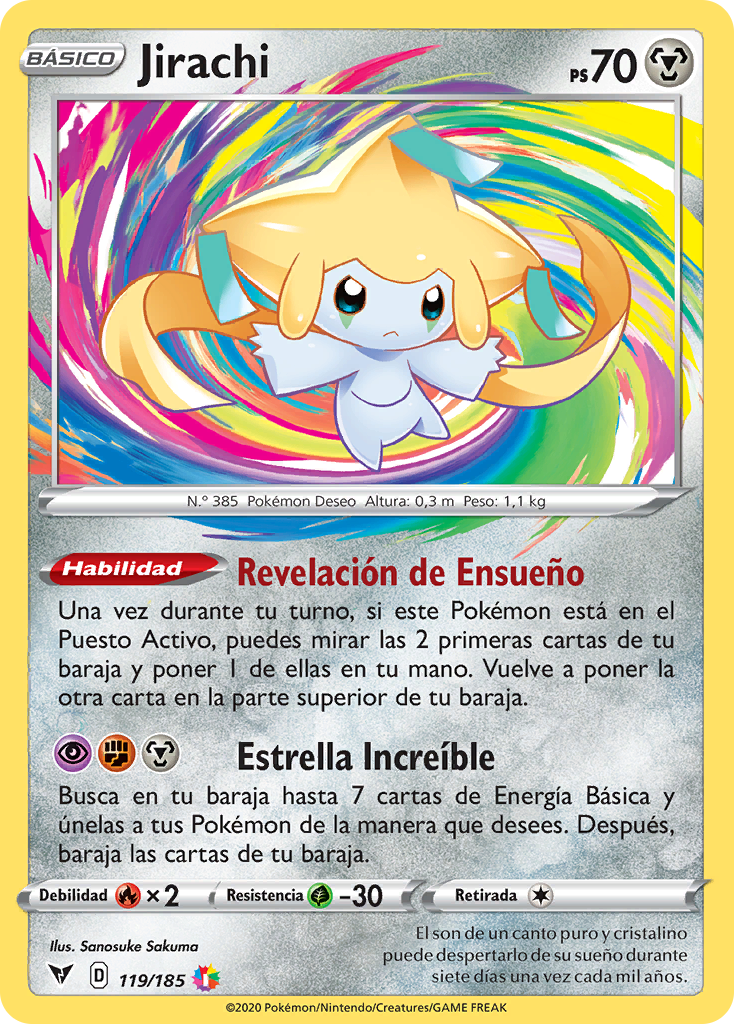 Jirachi (Voltaje Vívido TCG) - WikiDex, la enciclopedia Pokémon