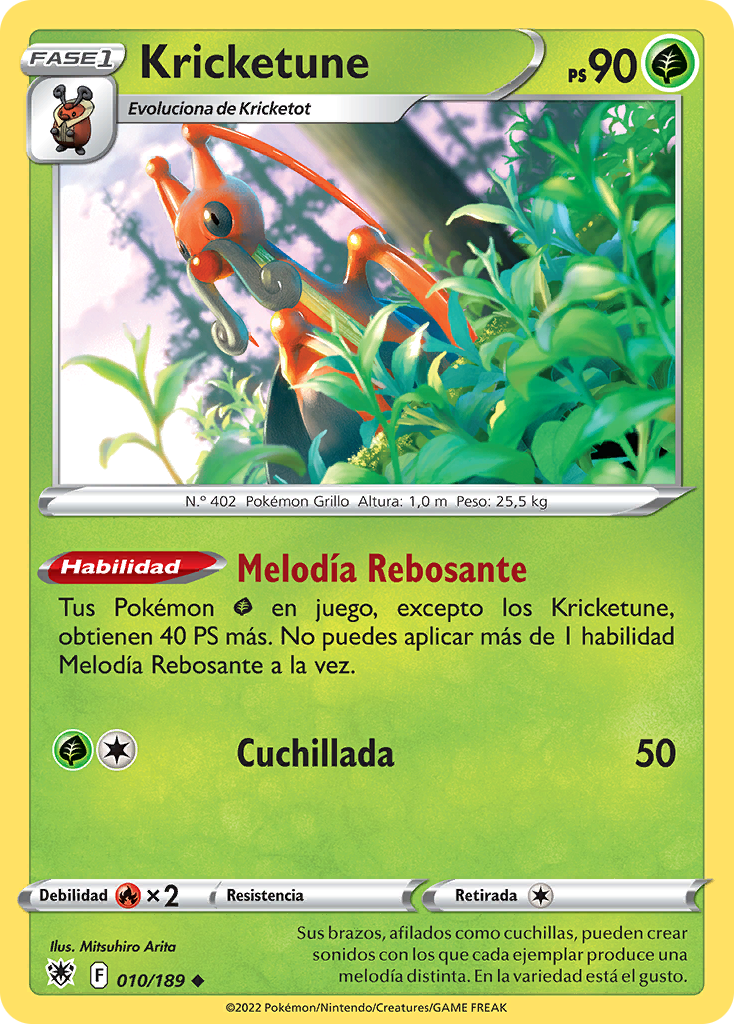 Kricketune (Resplandor Astral TCG) - WikiDex, la enciclopedia Pokémon