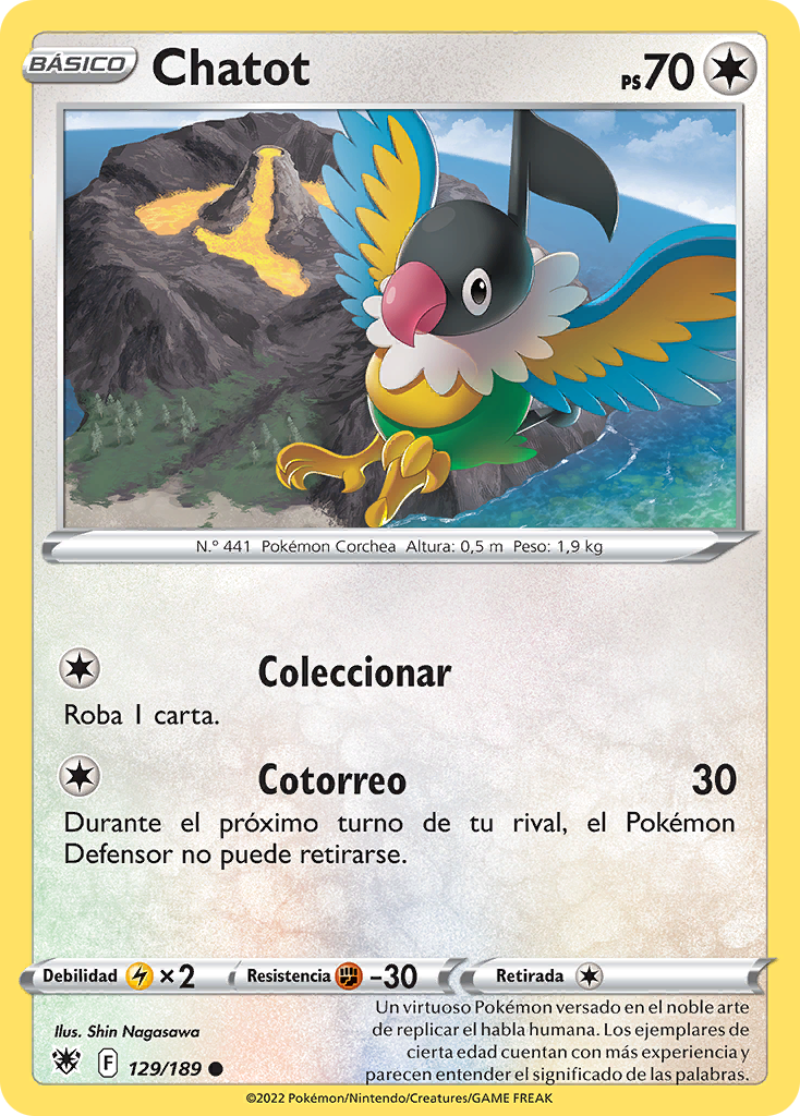 Chatot (Resplandor Astral TCG) - WikiDex, la enciclopedia Pokémon
