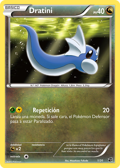 Dratini (Tesoro de Dragones 1 TCG) - WikiDex, la enciclopedia Pokémon