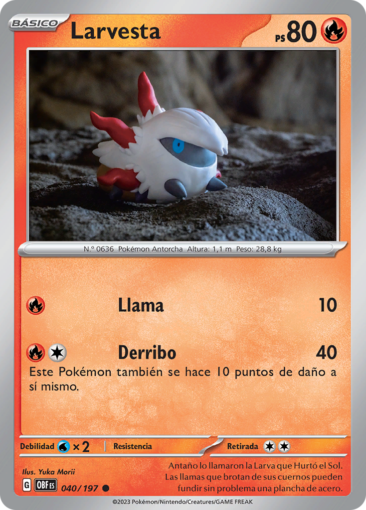 Larvesta (Llamas Obsidianas TCG) - WikiDex, la enciclopedia Pokémon