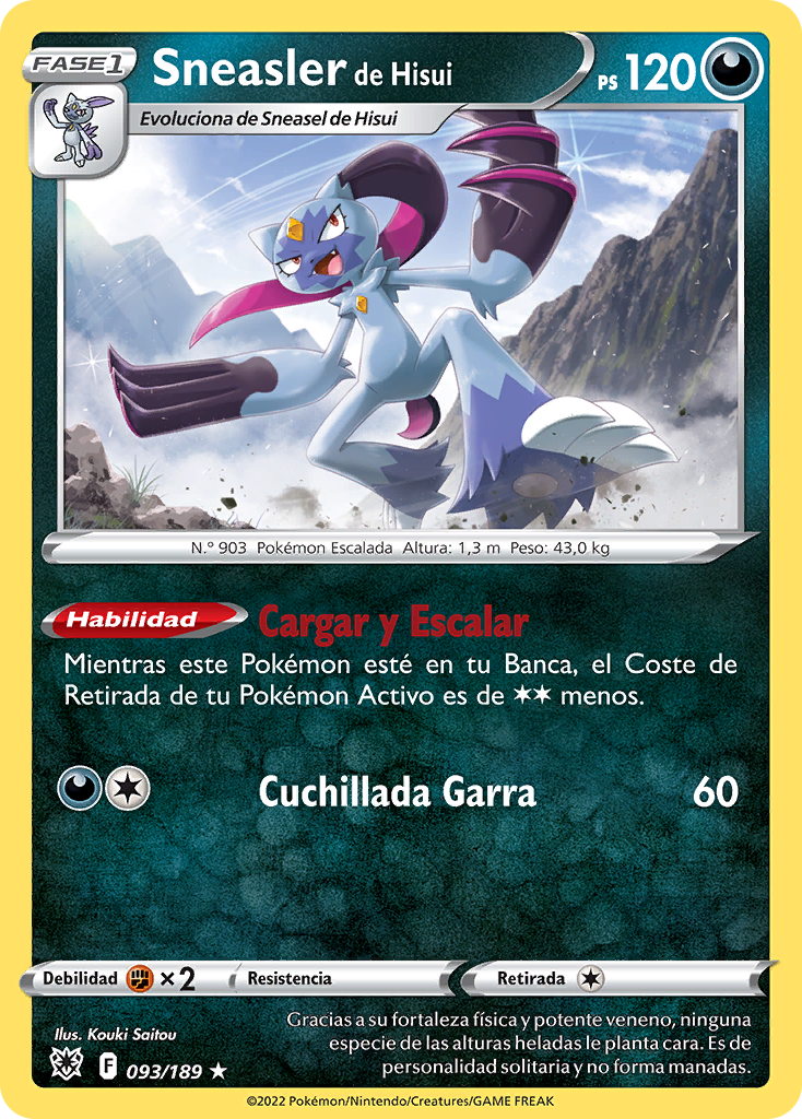 Sneasler de Hisui (Resplandor Astral TCG) - WikiDex, la enciclopedia ...