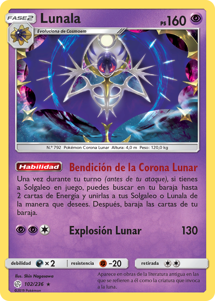 Lunala (Eclipse Cósmico TCG) - WikiDex, la enciclopedia Pokémon