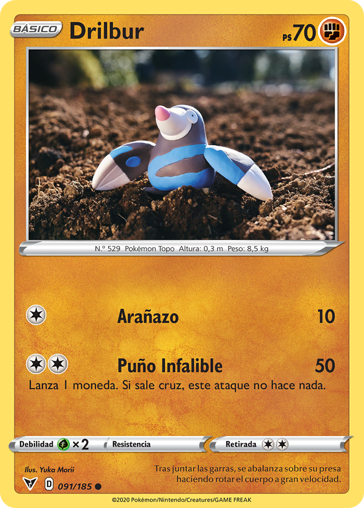 Drilbur (Voltaje Vívido TCG) - WikiDex, la enciclopedia Pokémon