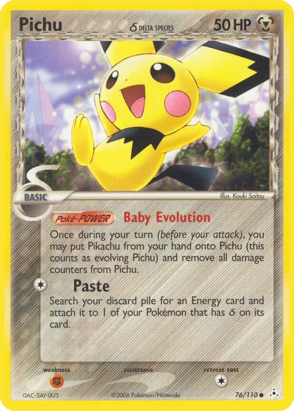 Pichu δ (Holon Phantoms TCG) - WikiDex, la enciclopedia Pokémon