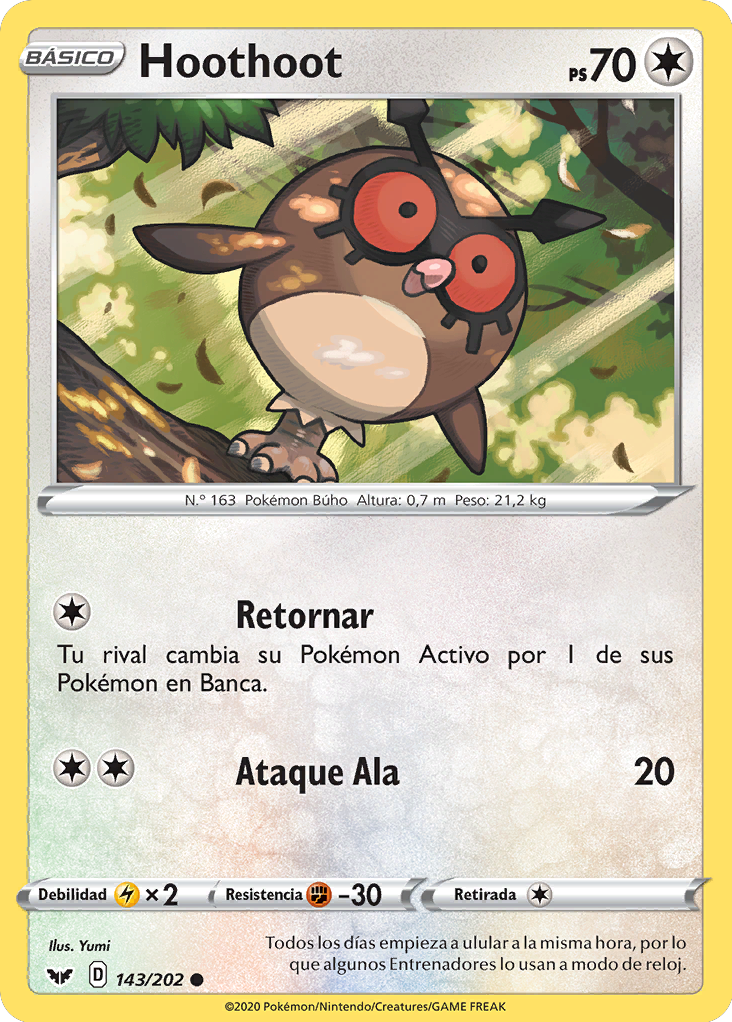 Hoothoot (Espada y Escudo TCG) - WikiDex, la enciclopedia Pokémon