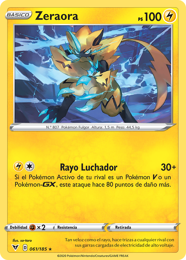 Zeraora (Voltaje Vívido TCG) - WikiDex, la enciclopedia Pokémon