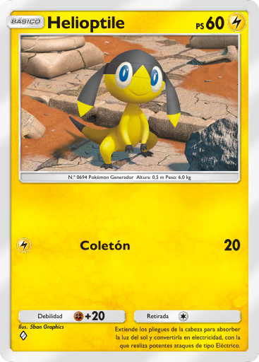 Helioptile (Genes Formidables TCG Pocket) - WikiDex, la enciclopedia ...