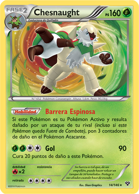 Chesnaught (XY TCG) - WikiDex, la enciclopedia Pokémon