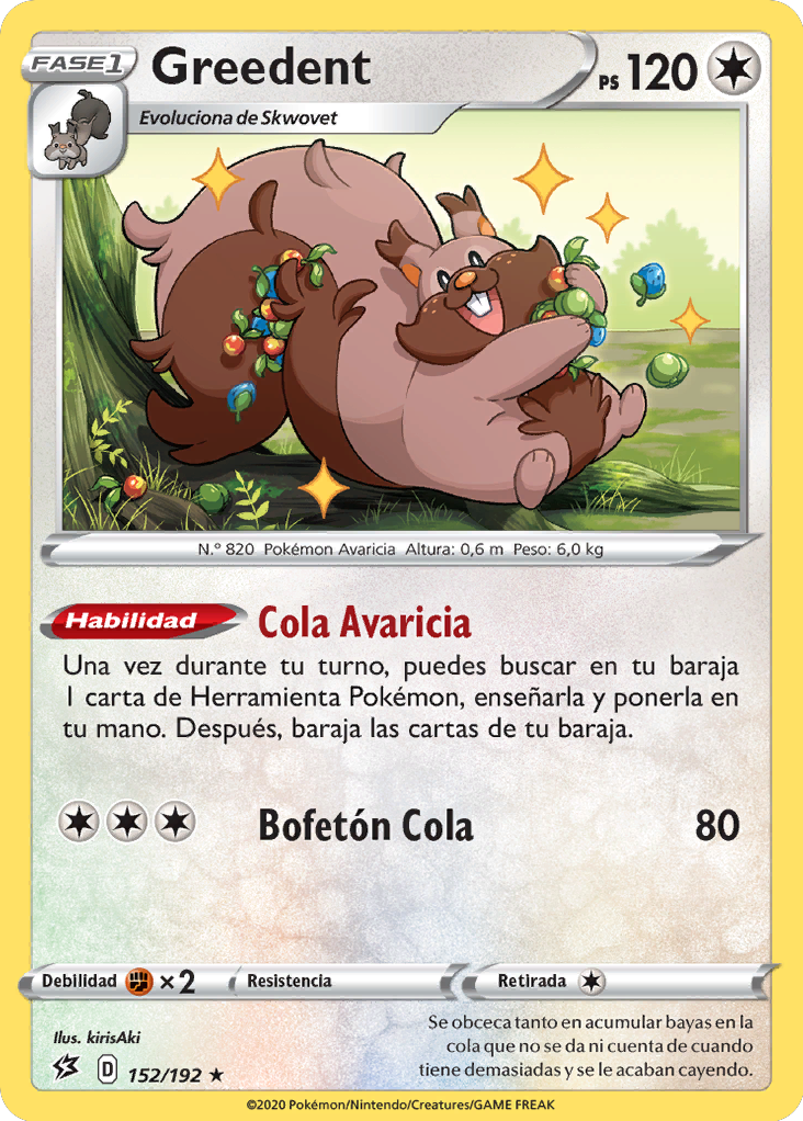 Greedent (Choque Rebelde TCG) - WikiDex, la enciclopedia Pokémon