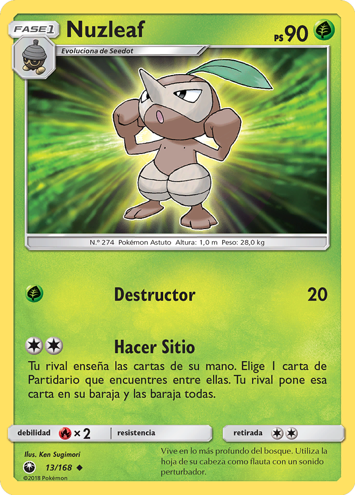 Nuzleaf (Tormenta Celestial TCG) - WikiDex, la enciclopedia Pokémon