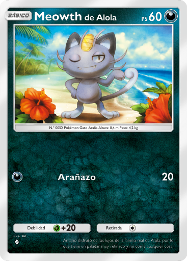 Meowth de Alola (Guardianes Celestiales TCG Pocket) - WikiDex, la enciclopedia Pokémon