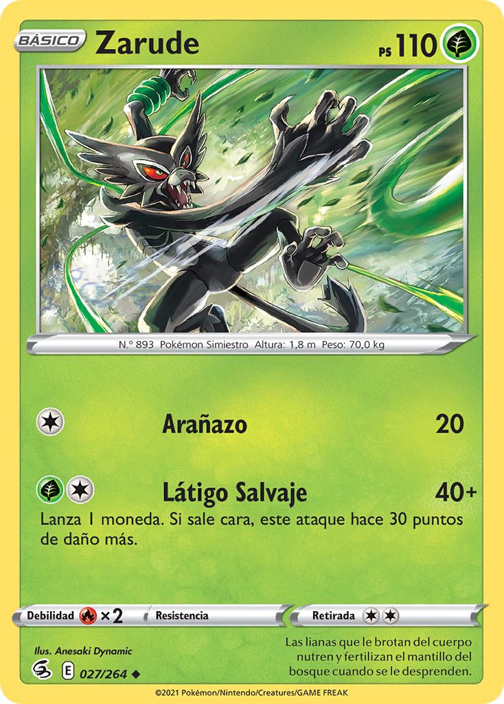 Zarude (Golpe Fusión TCG) - WikiDex, la enciclopedia Pokémon