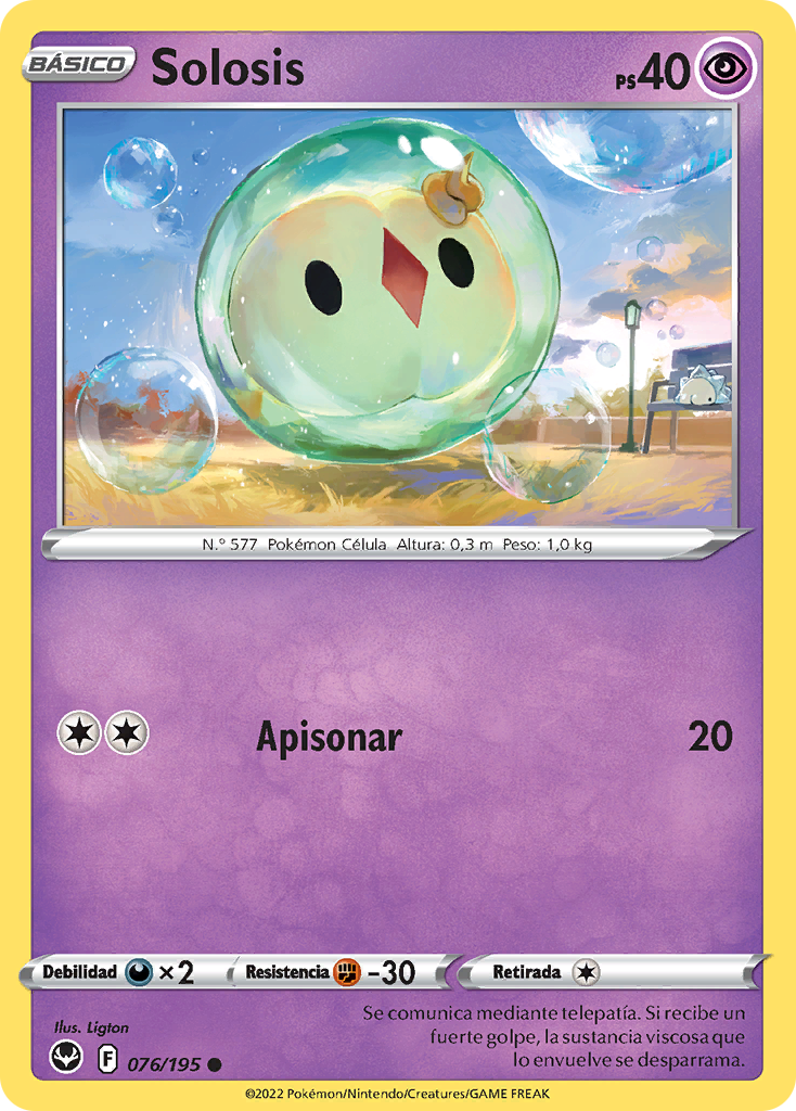 Solosis (Tempestad Plateada TCG) - WikiDex, la enciclopedia Pokémon