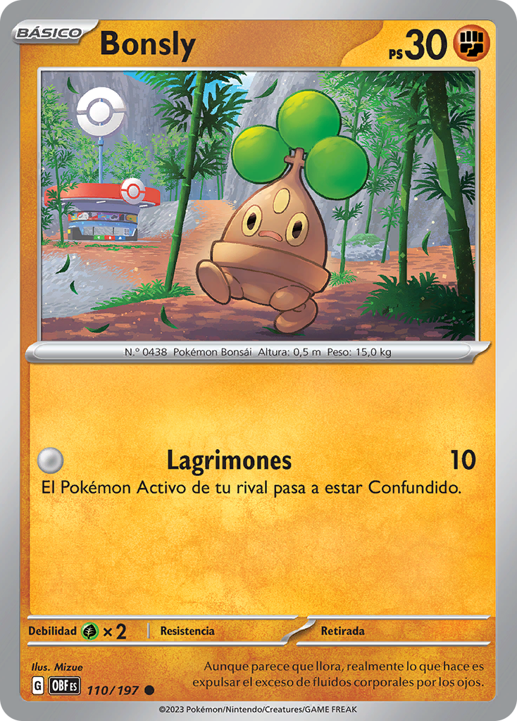 Bonsly (Llamas Obsidianas TCG) - WikiDex, la enciclopedia Pokémon