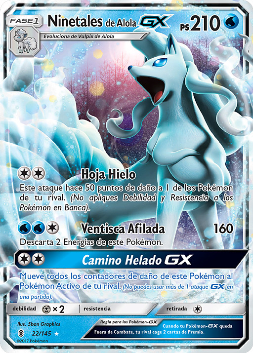 Ninetales de Alola-GX (Albor de Guardianes TCG) - WikiDex, la enciclopedia Pokémon