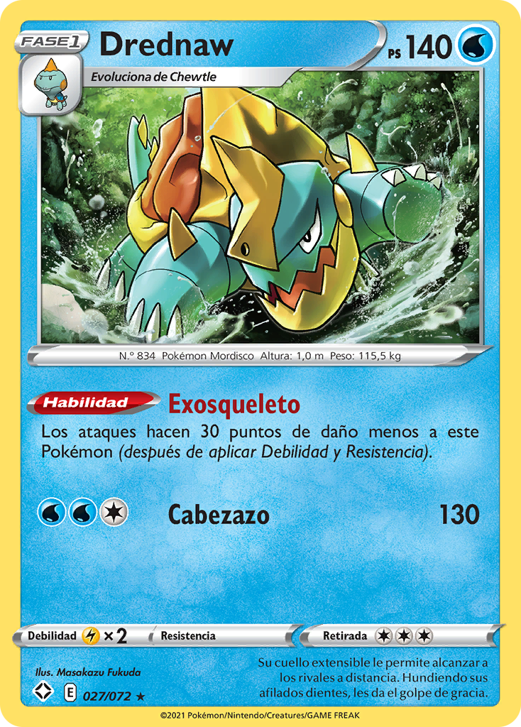 Drednaw (Destinos Brillantes 27 TCG) - WikiDex, la enciclopedia Pokémon
