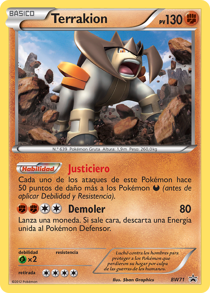 Terrakion (BW Promo 71 TCG) - WikiDex, la enciclopedia Pokémon