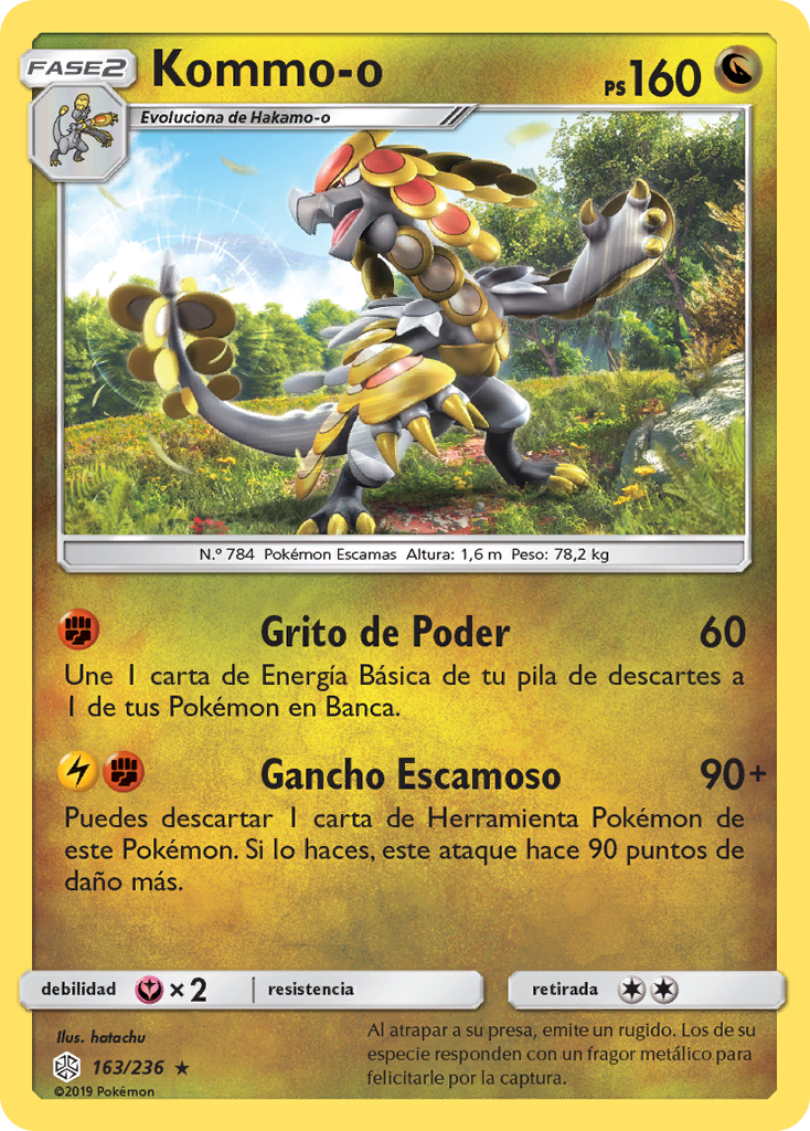 Kommo-o (Eclipse Cósmico TCG) - WikiDex, la enciclopedia Pokémon
