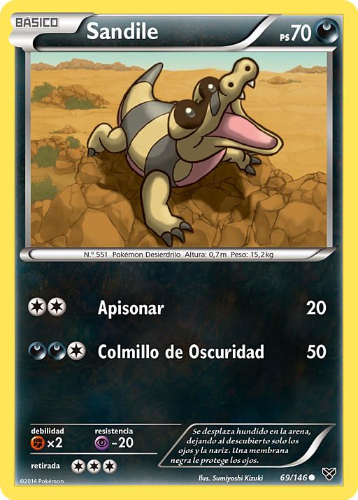 Sandile (XY TCG) - WikiDex, la enciclopedia Pokémon