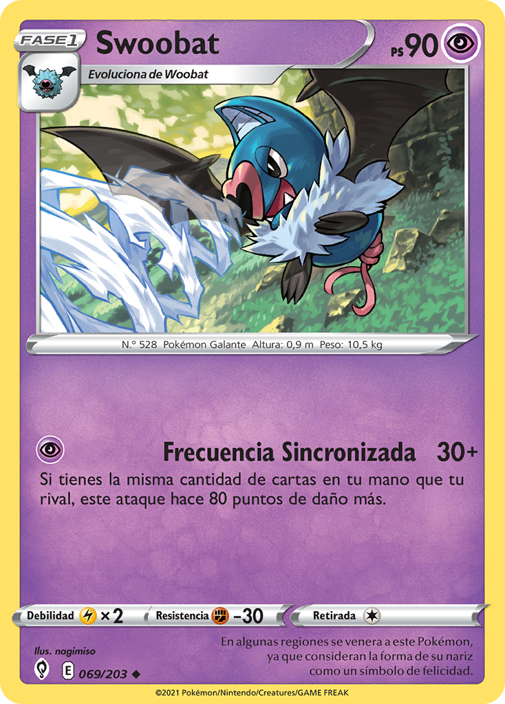 Swoobat (Cielos Evolutivos TCG) - WikiDex, la enciclopedia Pokémon